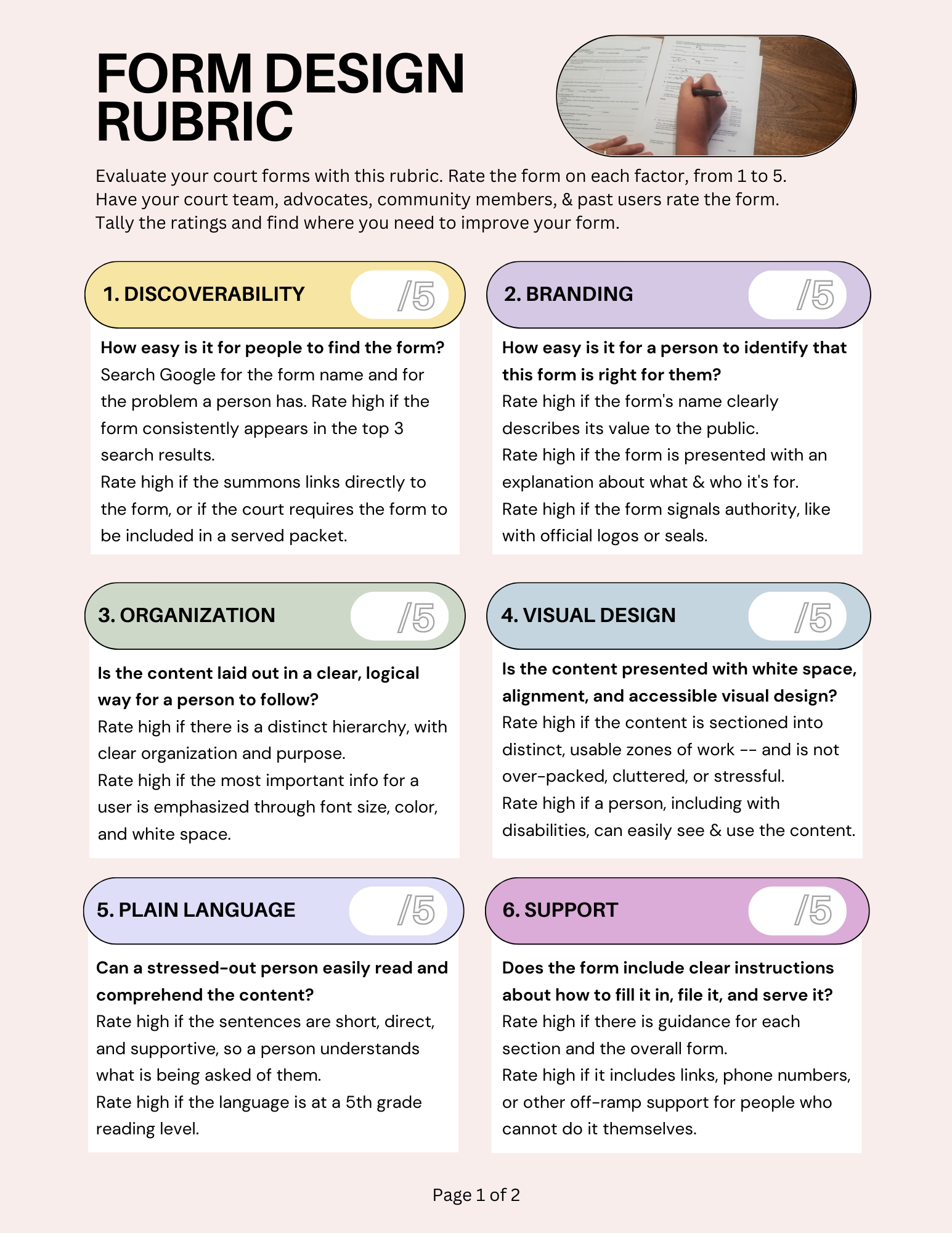 Court Forms Evaluation & Design Guide | Justice Innovation