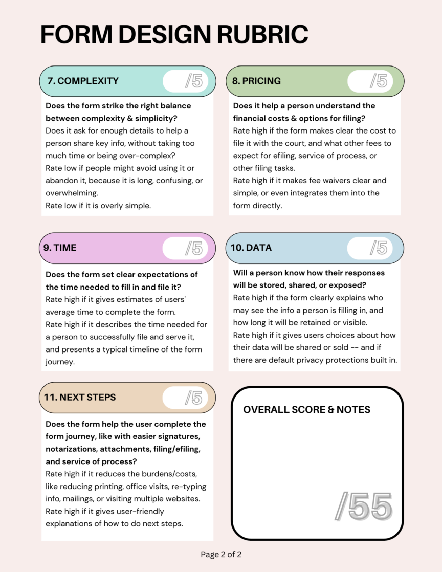 Court Forms Evaluation & Design Guide | Justice Innovation