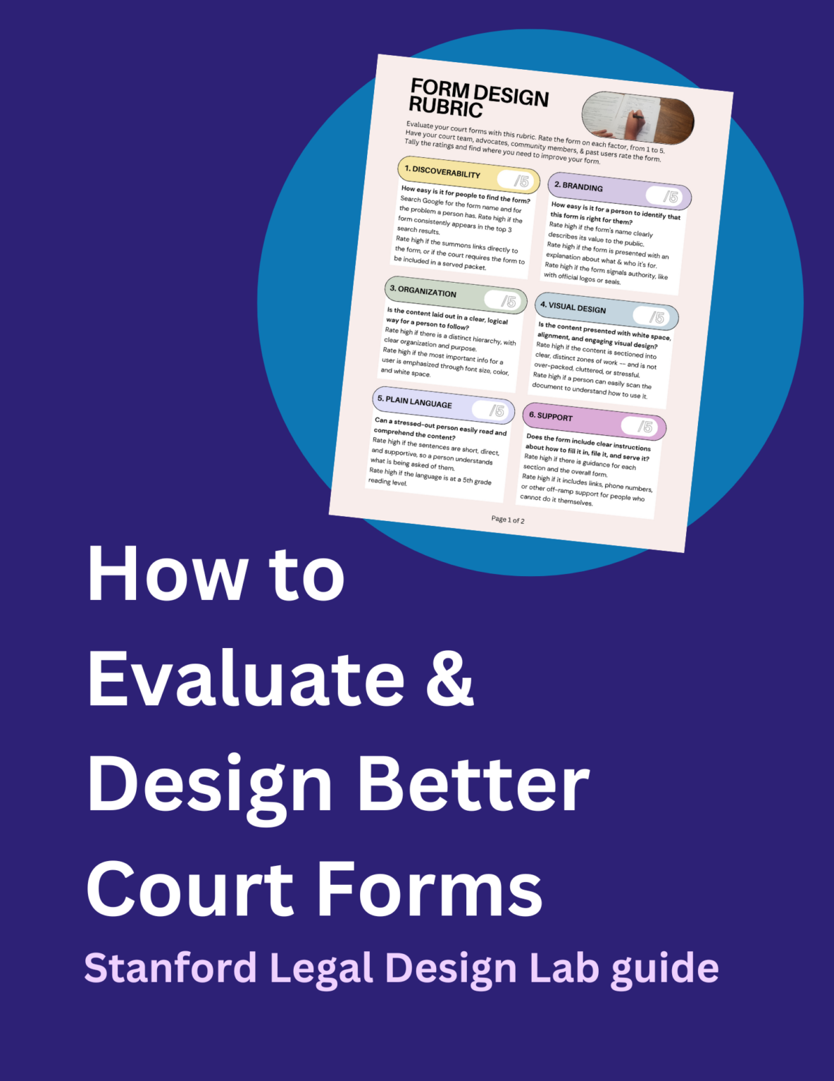 Court Forms Evaluation & Design Guide | Justice Innovation